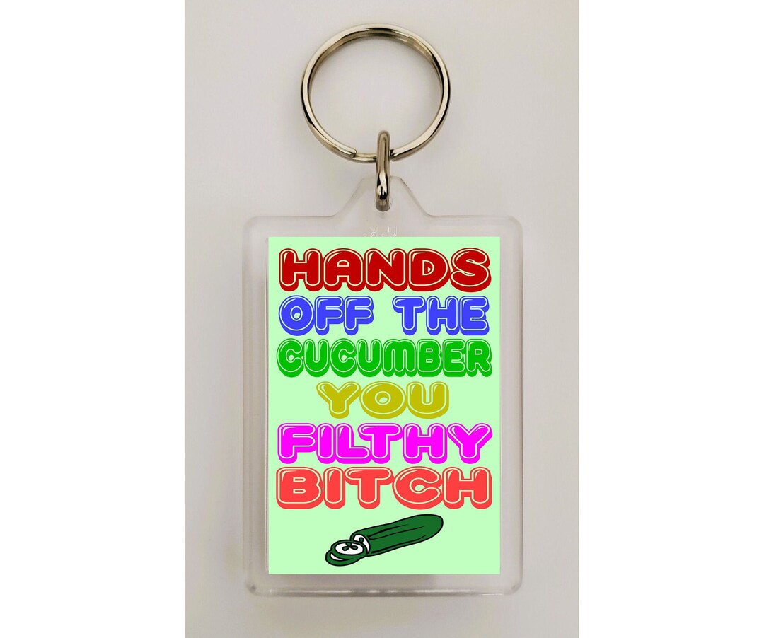 Funny Cucumber Keyring / Key Ring Fob Bag Tag Novelty Keychain Gift ...