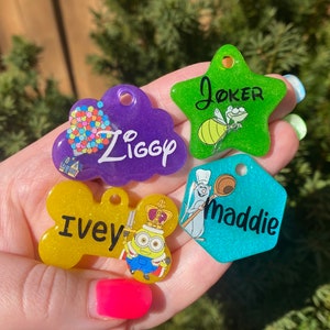 Disney Resin Pet Tag | Resin Dog Tag | Resin Cat Tag | Cat Tag | Disney ...