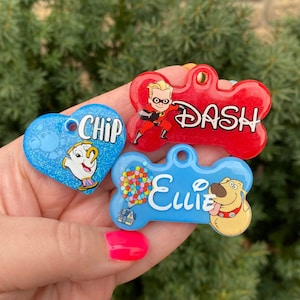 Disney Resin Pet Tag | Resin Dog Tag | Resin Cat Tag | Cat Tag | Disney ...