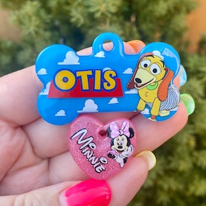 Disney Resin Pet Tag | Resin Dog Tag | Resin Cat Tag | Cat Tag | Disney ...