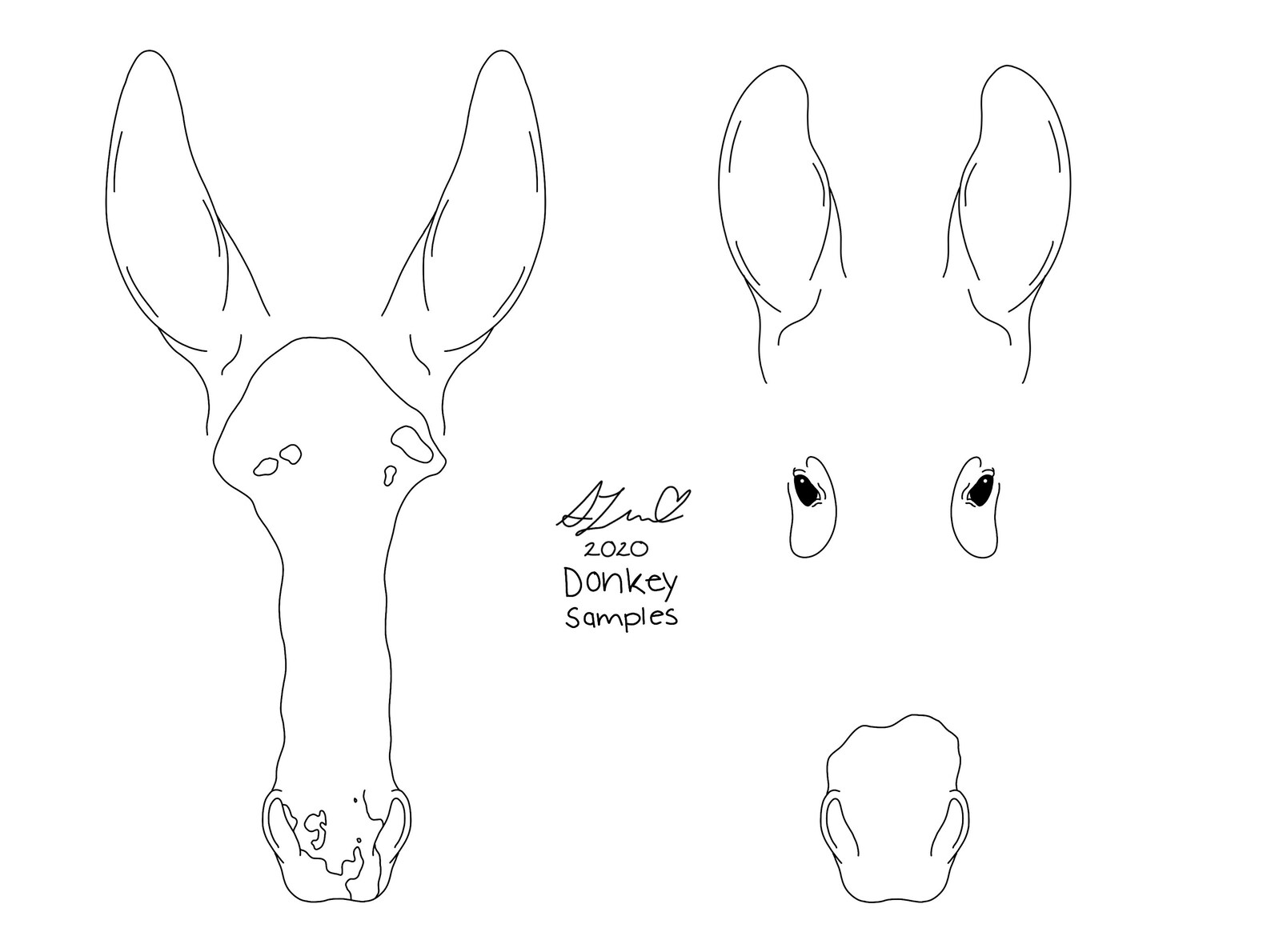 Custom Line Art Horse/donkey Outlines Digital Illustration - Etsy Singapore