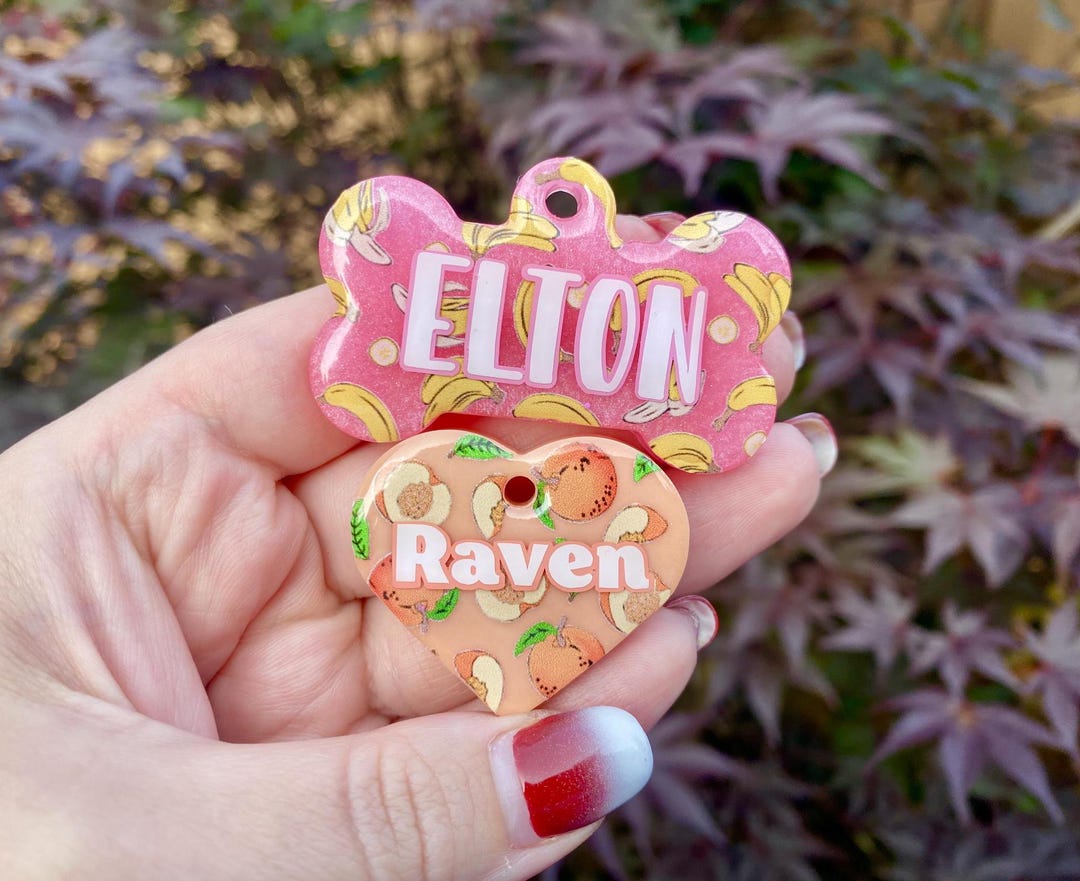 Custom Fruit Resin Pet Tags | Fruit Slice Tag | Resin Dog Tag | Resin ...