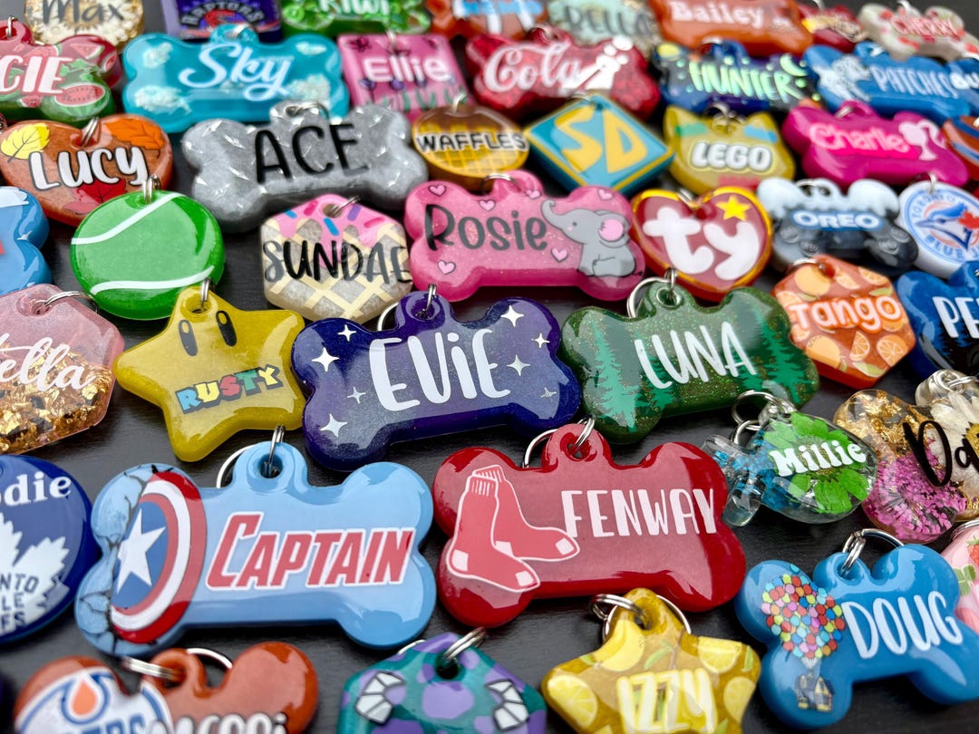Create Your Own | Custom Resin Pet Tag | Resin Dog Tag | Resin Cat Tag ...