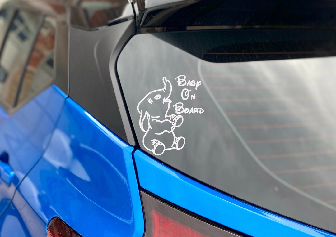 Baby on Board | Disney Dumbo Car Decal | Elephant Baby on Board | Vinyl ...