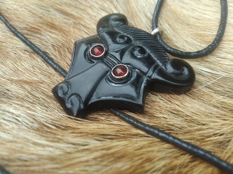 Viking Bull Head Necklace Scandinavian Jewelry. Pagan - Etsy