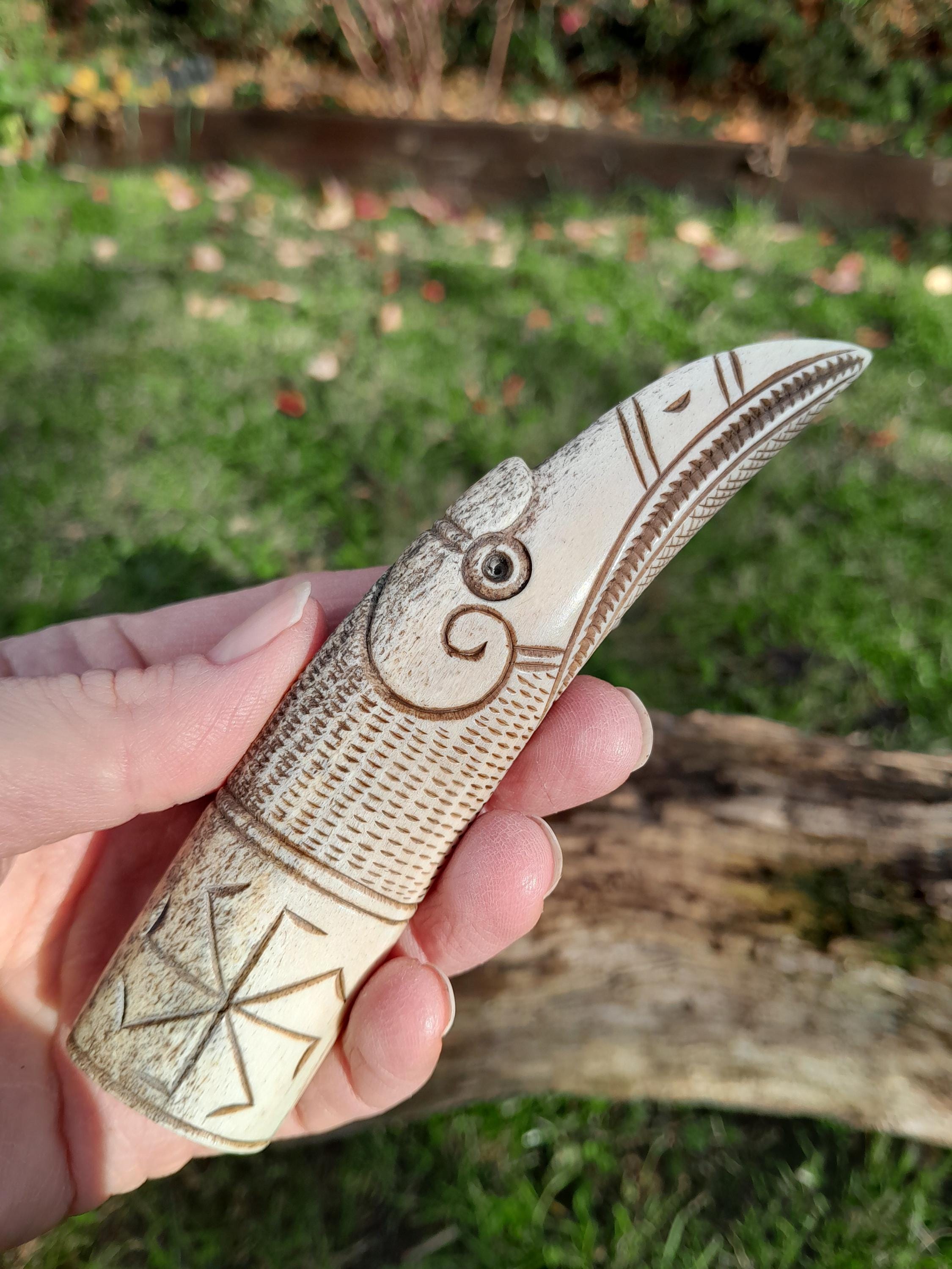 Knife Handle in the Shape of a Raven. Scandinavian Mythology Inspired ...
