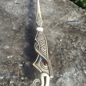 Viking Raven Pin/brooch of the Vendel Era. Shieldmaiden Bone Hair Pin ...