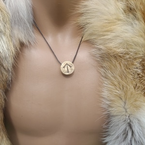 Double Sided Algiz / Tiwaz Rune Pendant. Elder Futhark Norse Pagan ...