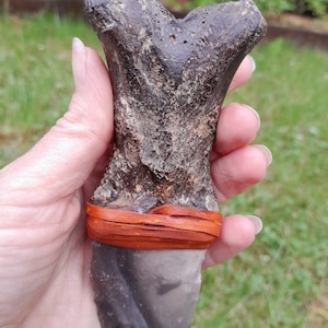Stone Age Knife With the Flint Blade. Primitive, Pagan Tool. Primitive ...