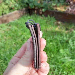 Handmade Viking Leather Amulet, Brown/black Norse Jewelry. Celtic ...