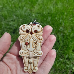 Unique Hand Carved Viking God Odin Face Pendant With Ravens, Óðinn ...