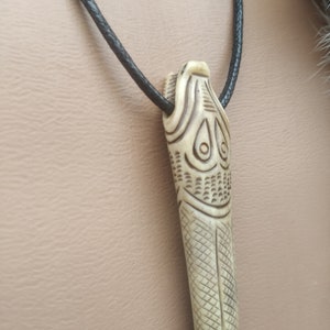 Large Scandinavian Snake Jewelry Dragon Fang Amulet Norse | Etsy