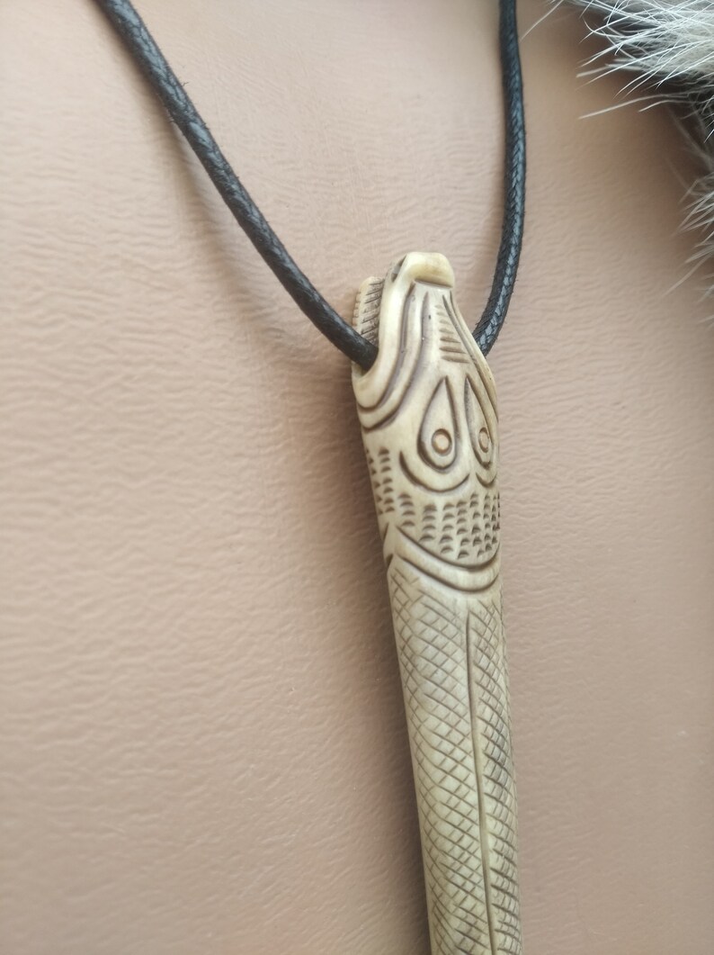 Large Scandinavian Snake Jewelry Dragon Fang Amulet Norse | Etsy