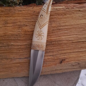 Norse Knife With Raven Head. Viking, Nordic Motifs. Odin's Ravens ...
