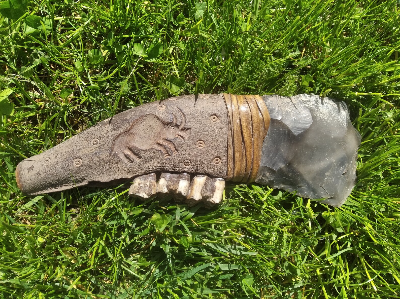 Massive Jaw Bone Dagger Primitive Rustic Knife Neolithic - Etsy