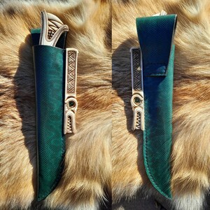 Anglo-saxon Period. Exclusive Knife With Hand-carved Bone Handle ...