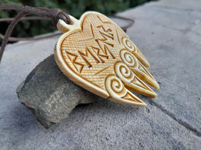 Viking Bear Paw Necklace, Norse Bear Amulet With Algiz Rune, Berserker ...