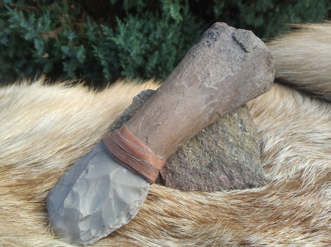 Neolithic Ritual/hunter Dagger With Flint Blade modern Reconstruction ...