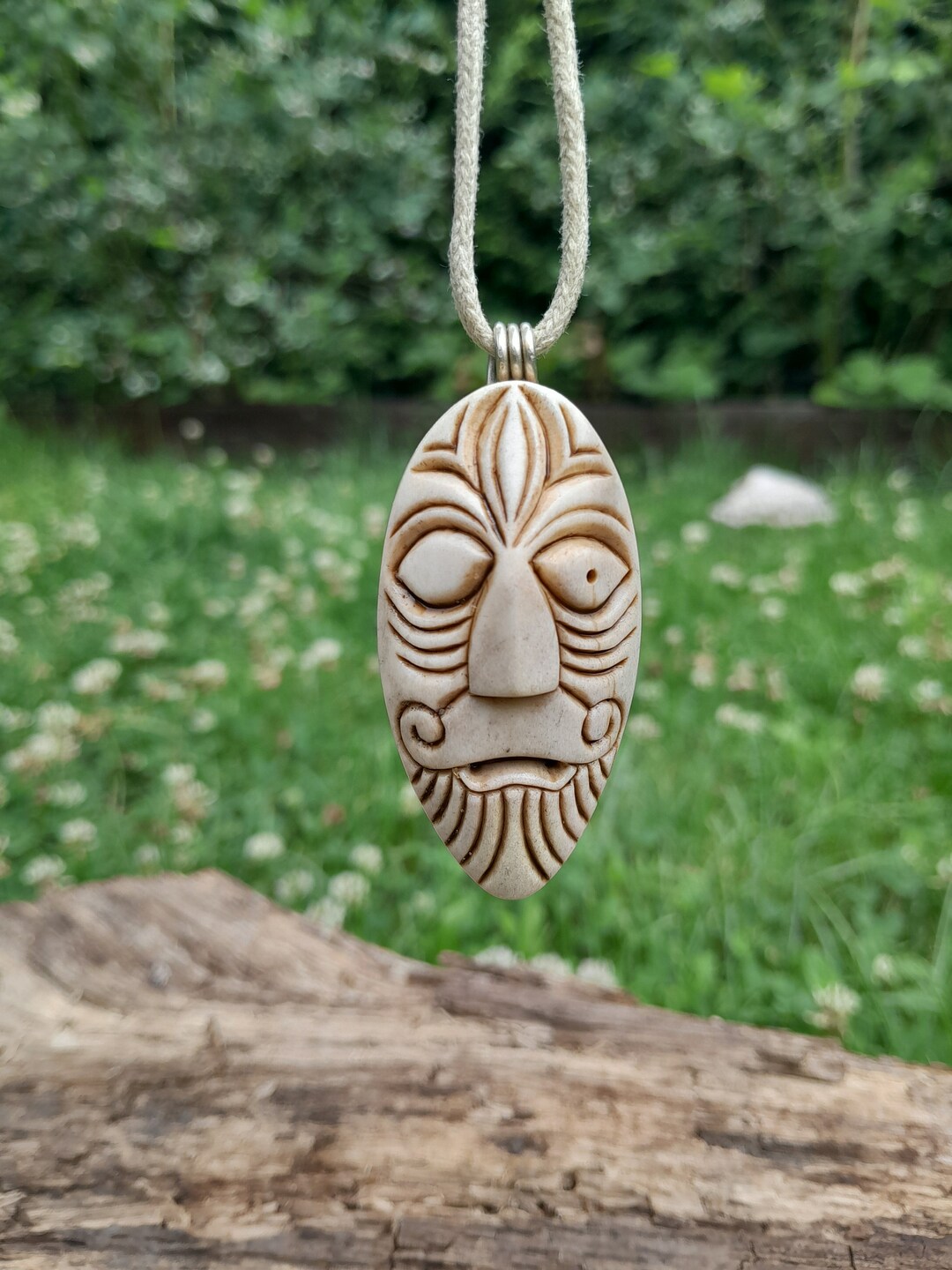 Hand-carved Odin and His Ravens Huginn and Muninn Amulet. Viking God ...