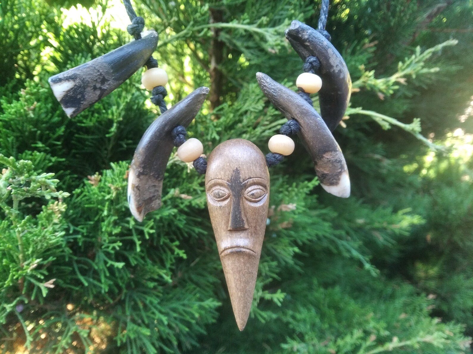 Unique Hand Carved Viking God Odin Pendant Odin's Face | Etsy