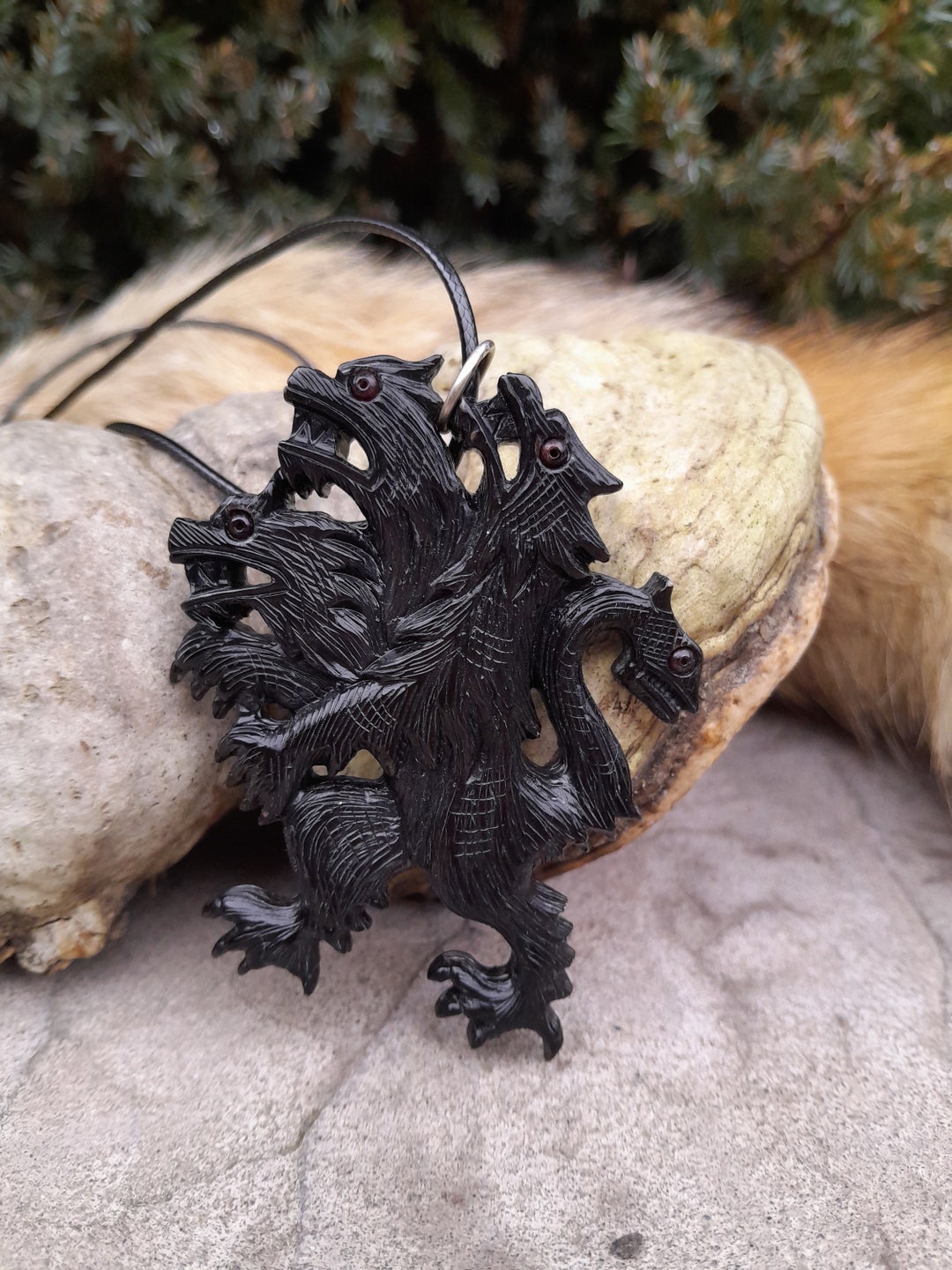 Unique Hand-carved Cerberus Necklace. Hound of Hades. Greek Mythology ...
