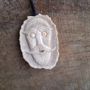 Unique Hand-carved Viking God Odin Face Pendant, Óðinn Amulet ...