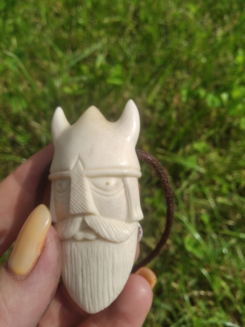 Viking Warrior Head Amulet Viking in Helmet. Norse Mythology - Etsy