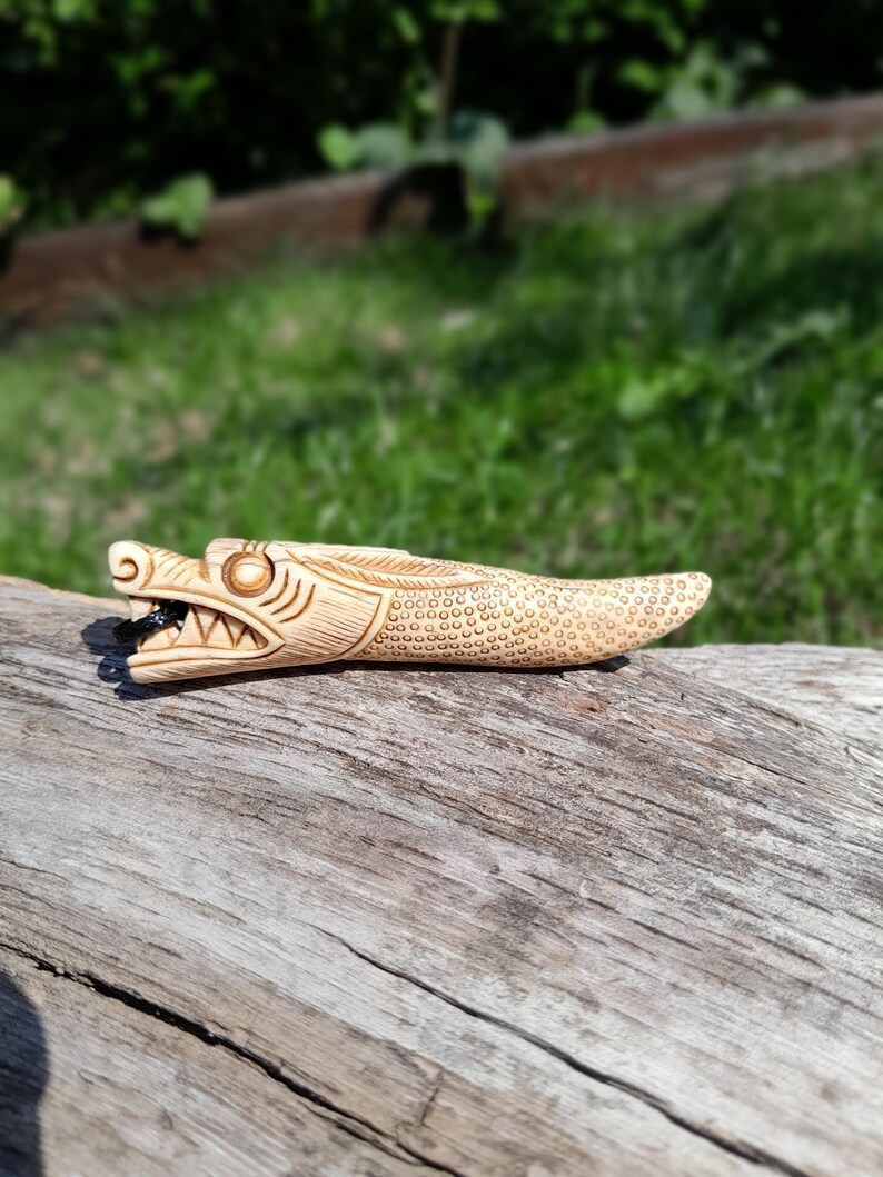 Unique Viking Norse Wolf-snake Jewelry. Dragon Amulet, Jormungand ...