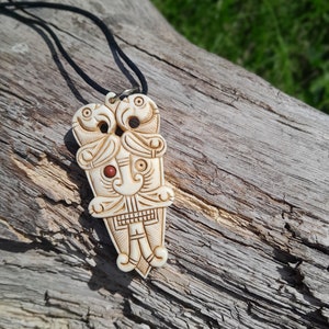 Unique Hand Carved Viking God Odin Face Pendant With Ravens, Óðinn ...