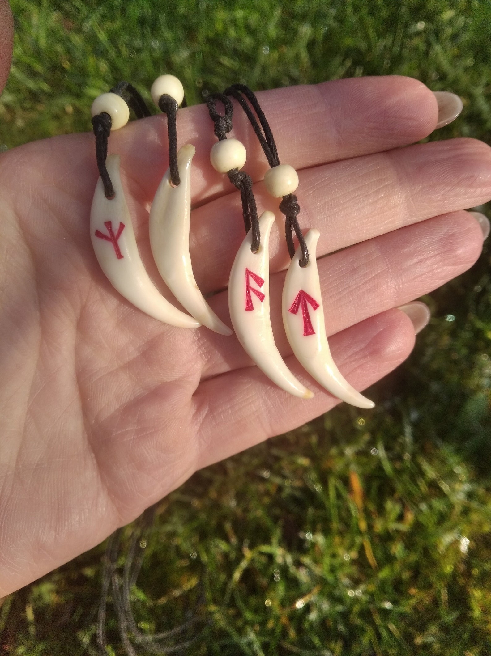 Fox Tooth Pendant, Fox Runic Necklace, Spirit Animal Totem, Norse ...