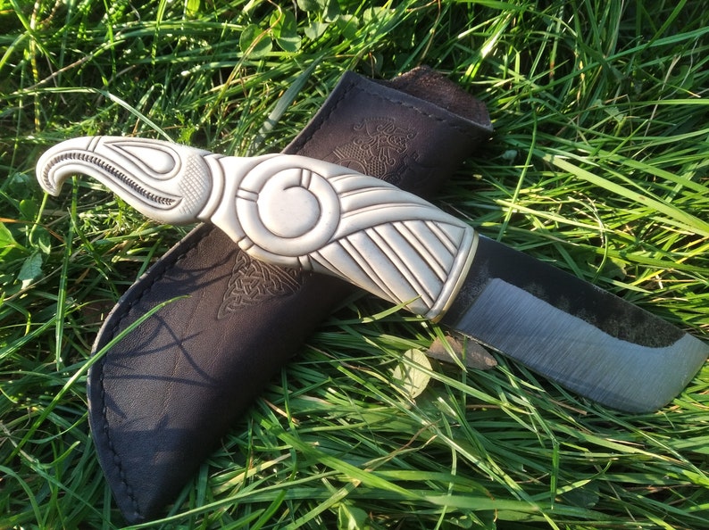 Viking Vendel Era Raven / Crow Knife, Celtic Art Knife, God Odin ...