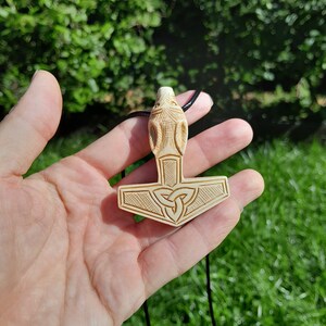 Viking Thor's Hammer Pendant. God Thor Amulet. Mjolnir Jewelry With ...