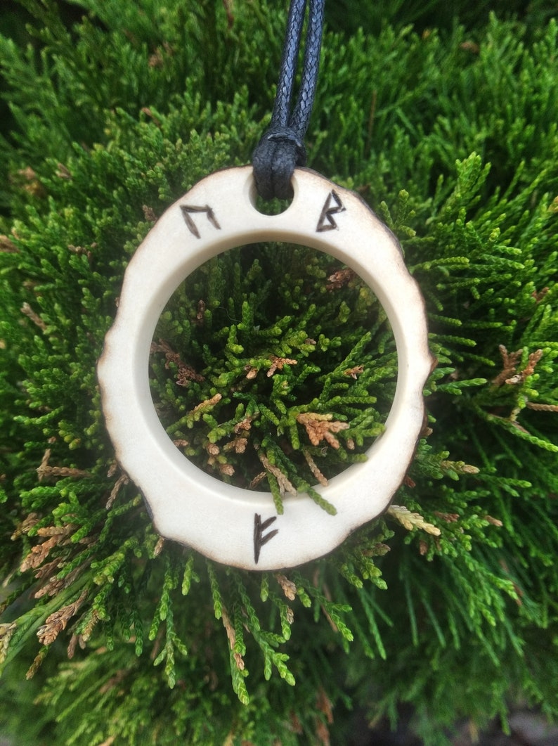 Viking Rune Ring Necklace Runes Circle Pendant Runic Wheel - Etsy