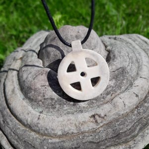 Hand-carved Norse, Viking Solar Cross Pendant With Elder Futhark Ring ...