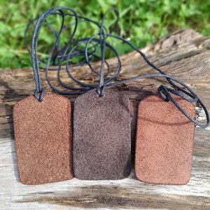 Handmade Viking Leather Amulet, Brown/black Norse Jewelry. Celtic ...