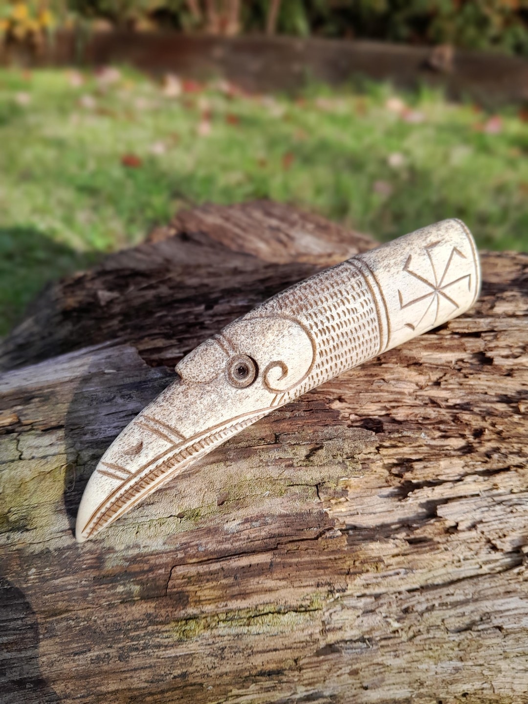 Knife Handle in the Shape of a Raven. Scandinavian Mythology Inspired ...