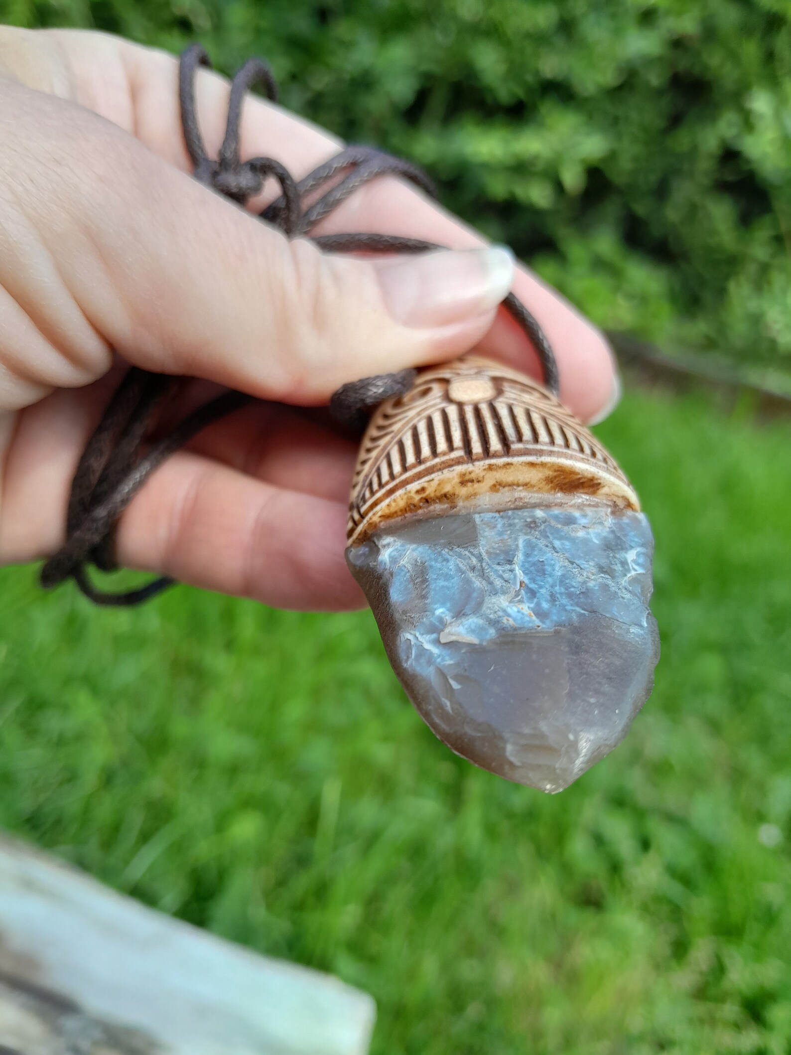 Exclusive Hand Made Elf Shot Viking Pendant. Hand Knapped Flint ...