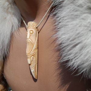 Viking Raven/crow Head Amulet and Allfather, Wotan, God Odin Face ...