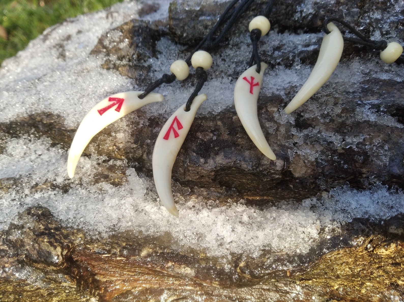 Fox Tooth Pendant, Fox Runic Necklace, Spirit Animal Totem, Norse ...