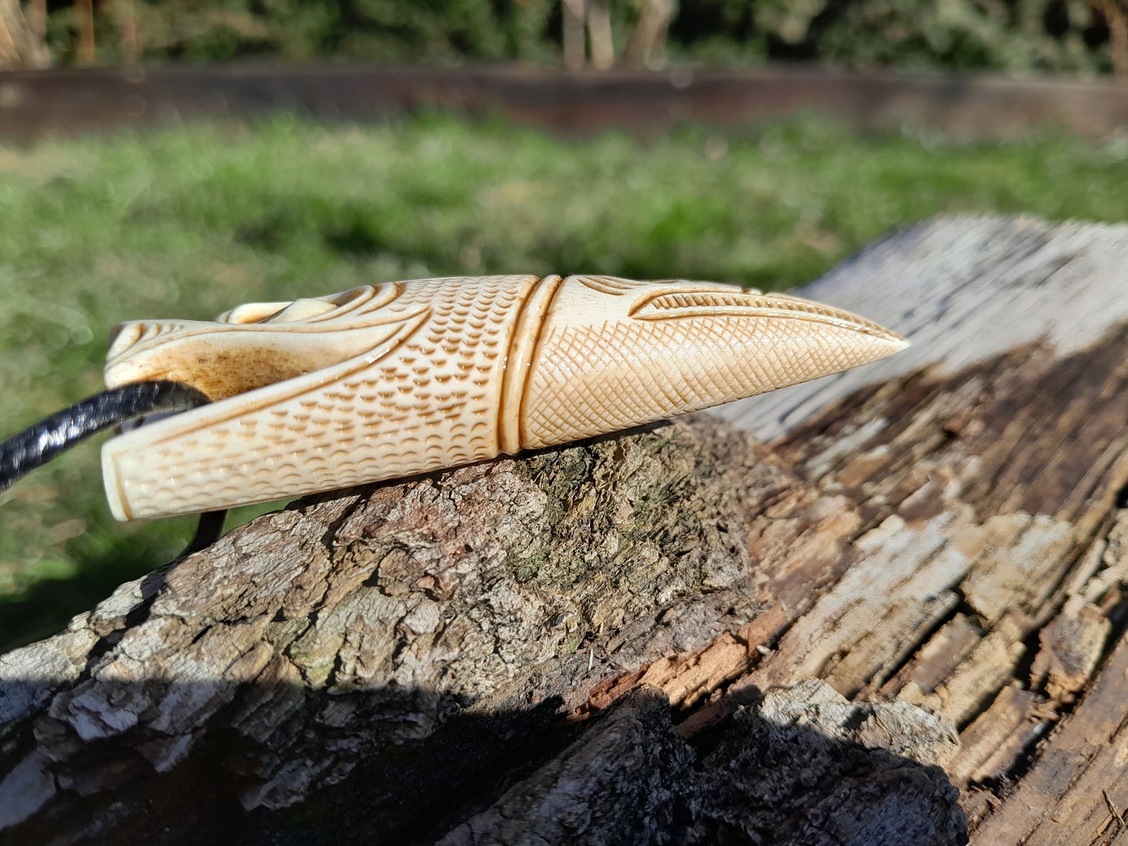 Unique Hand Carved Amulet. Viking Wolf & Raven /crow Pendant. - Etsy