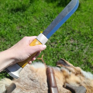 Handmade Big Leuku Knife. Sami Knife. Nordic Puukko Knife With Leather ...