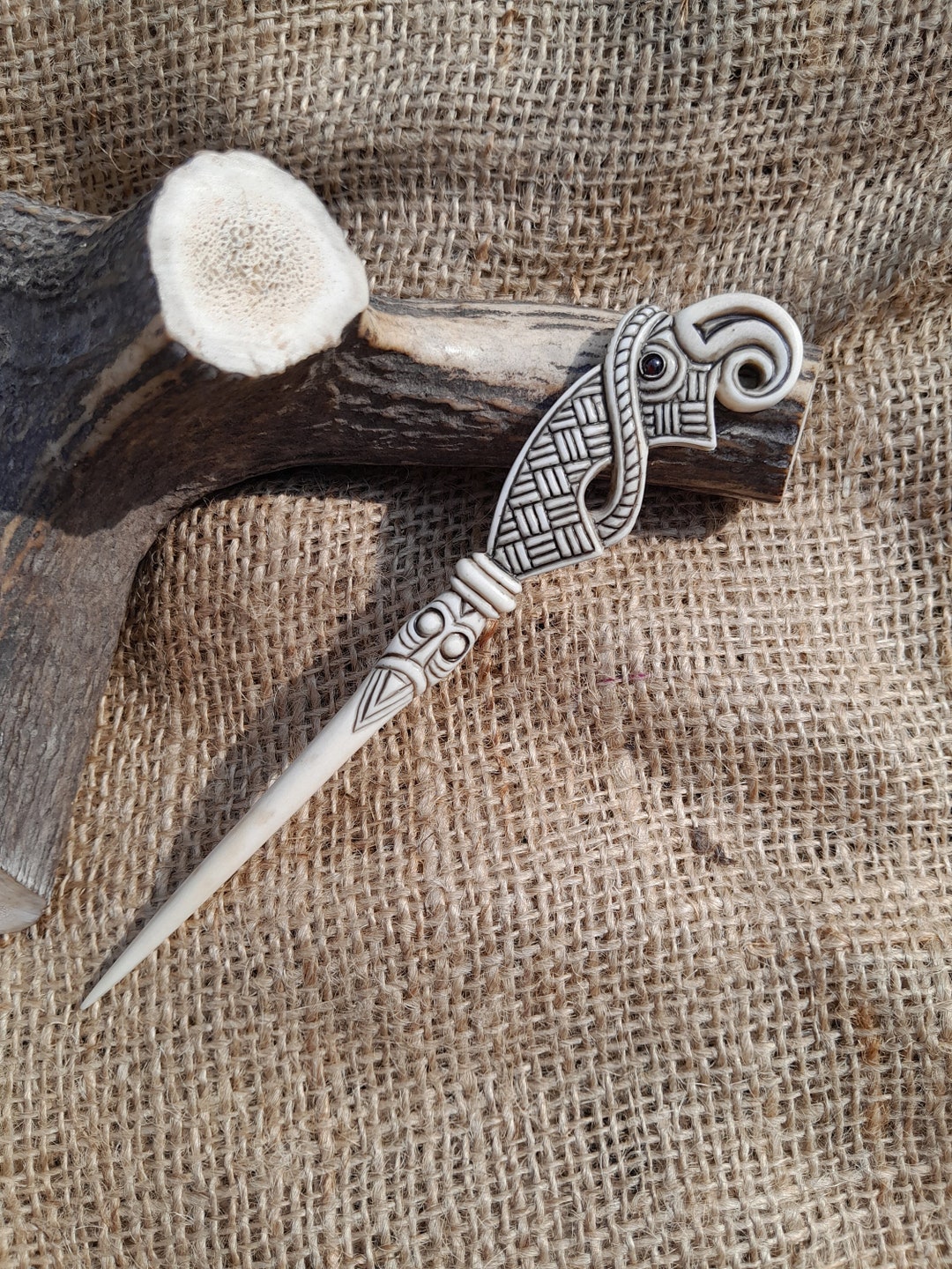 Viking God Odin & Raven Pin/brooch of the Vendel Era. Shieldmaiden Hair ...