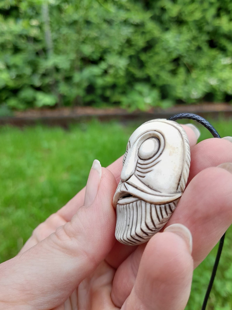 Óðinn Amulet, God Odin Face Pendant. Viking Talisman. Wotan, Allfather ...