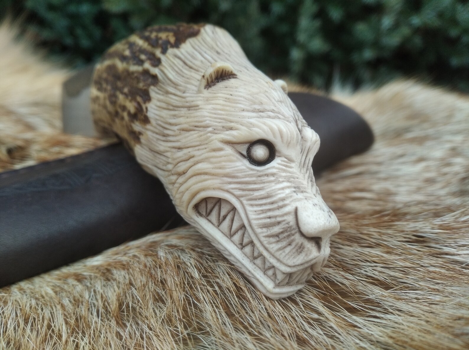 Unique Viking Hand-forged Knife With Bear Head, Berserker Warrior ...