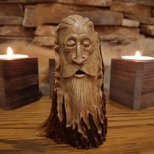 Hand-carved Scandinavian God Odin Statue. Figurine of Odin. Óðinn ...