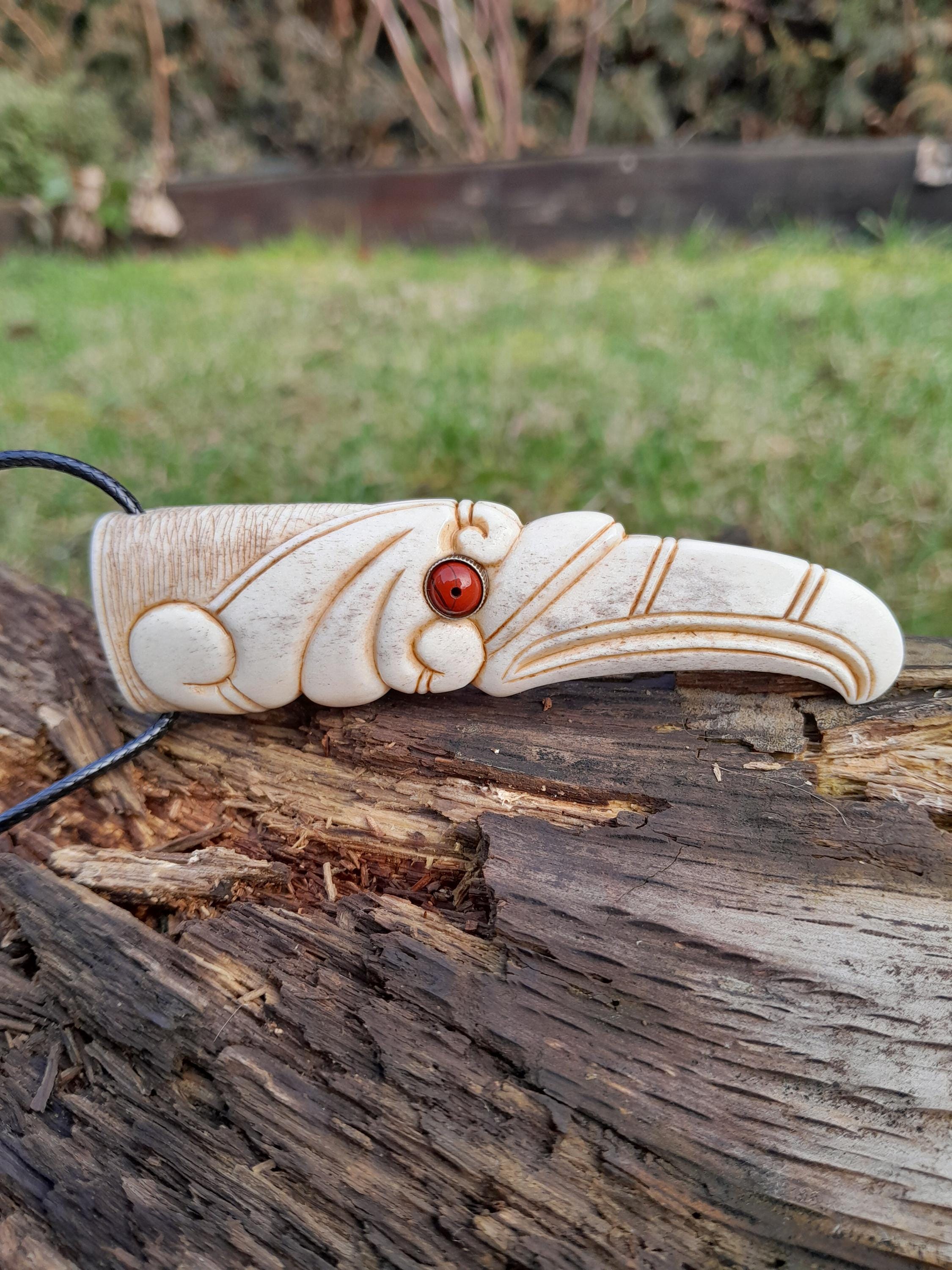 Viking Raven Amulet With Red Eyes and Inguz Rune. Odin’s Raven Head ...
