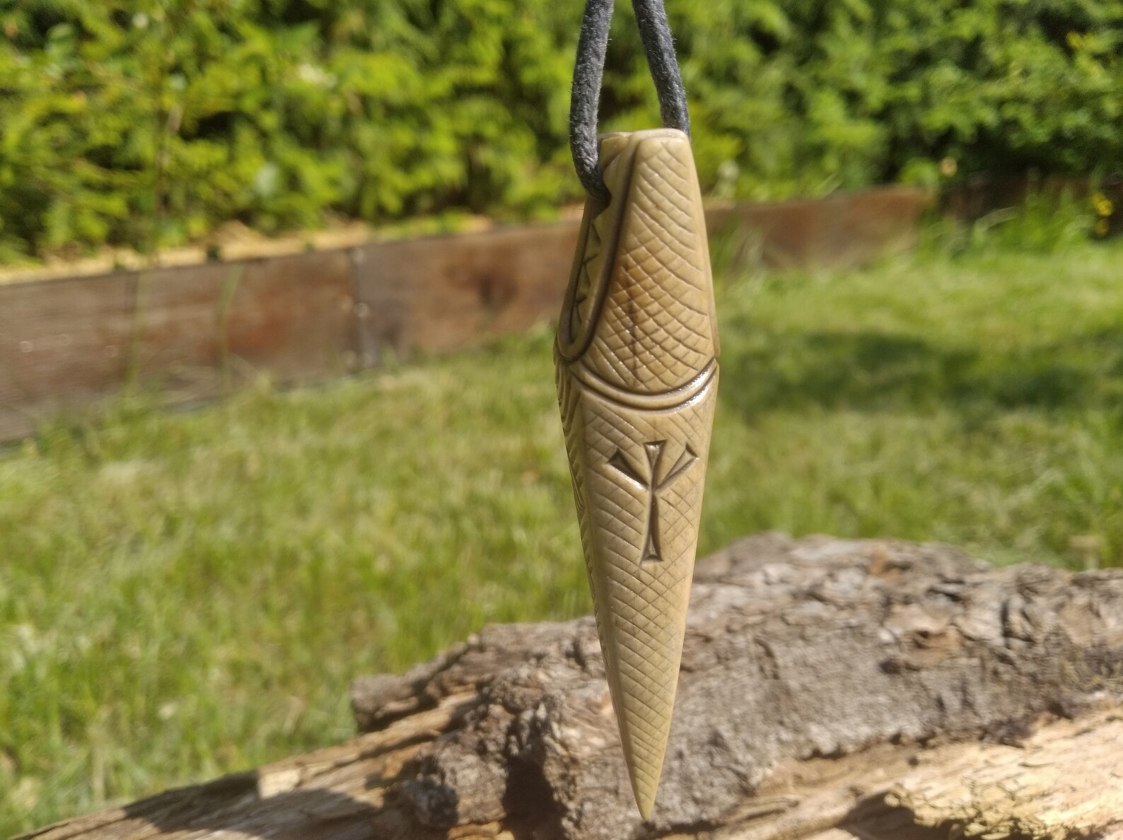 Hand Carved Necklace of Fenrir Viking Wolf Fang/claw Amulet - Etsy