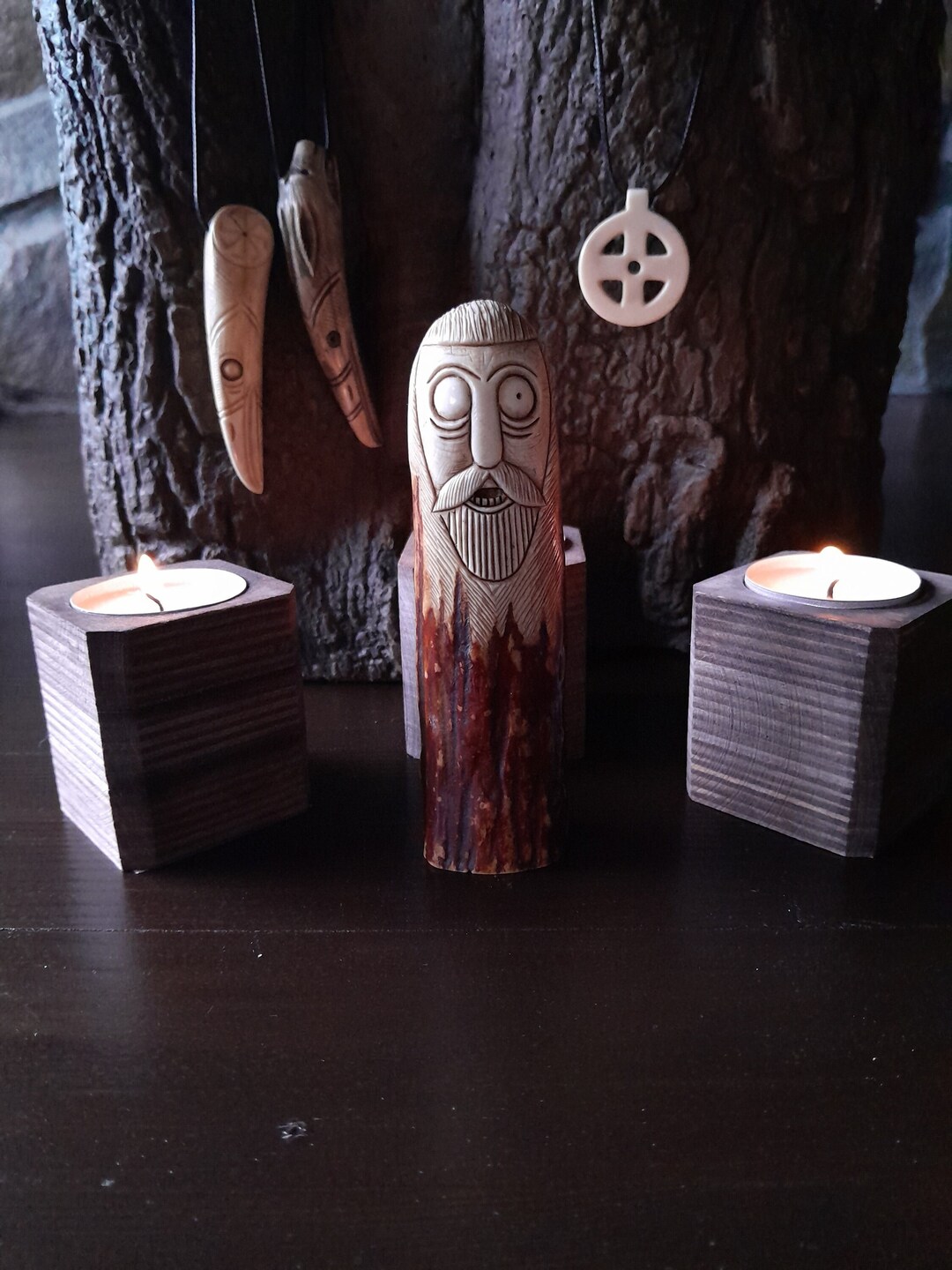 Hand-carved Scandinavian God Odin Altar Statue. Figurine of - Etsy