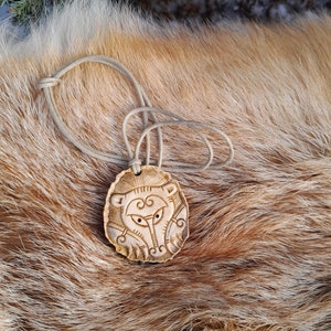 Hand-carved Bear Amulet. Viking Mythology Art. Berserker Warrior Style ...