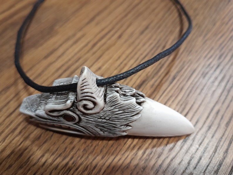 Hand-carved Fenrir Warrior Necklace Viking Wolf Amulet Old - Etsy